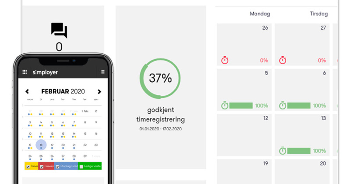 Simployer HRM tid og plan | Simployer